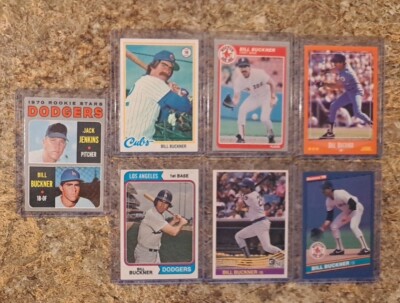 (7) Bill Buckner 1970 Topps Rookie card RC 1974 1978 1984 85 1986 Fleer ...