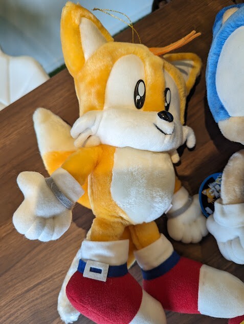 "Sonic the Hedgehog Sonic and Tails Plush Toys Set 1998" | eBay