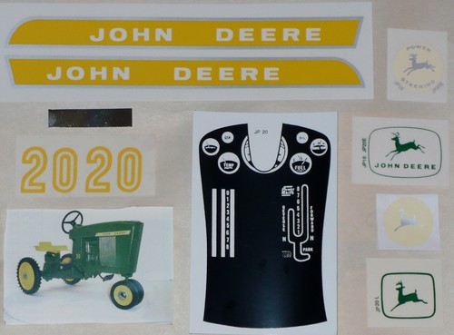 20 Series DECAL SET for John Deere Toy Pedal Tractor 3020-4020 Computer ...