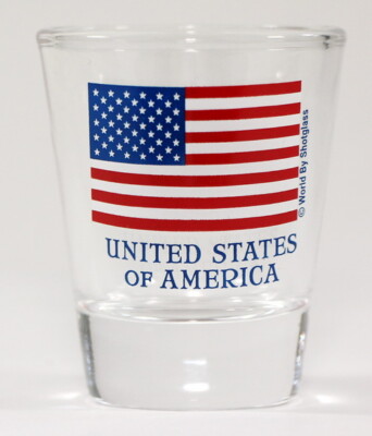 USA FLAG SHOT GLASS SHOTGLASS | eBay