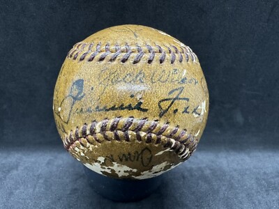 1940 Red Sox Auto Signed Baseball Jimmie Foxx Lefty Grove Ted Williams ...
