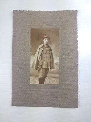 WW1 Vintage Military Photo In Uniform Mounted On Cardboard - World War ...