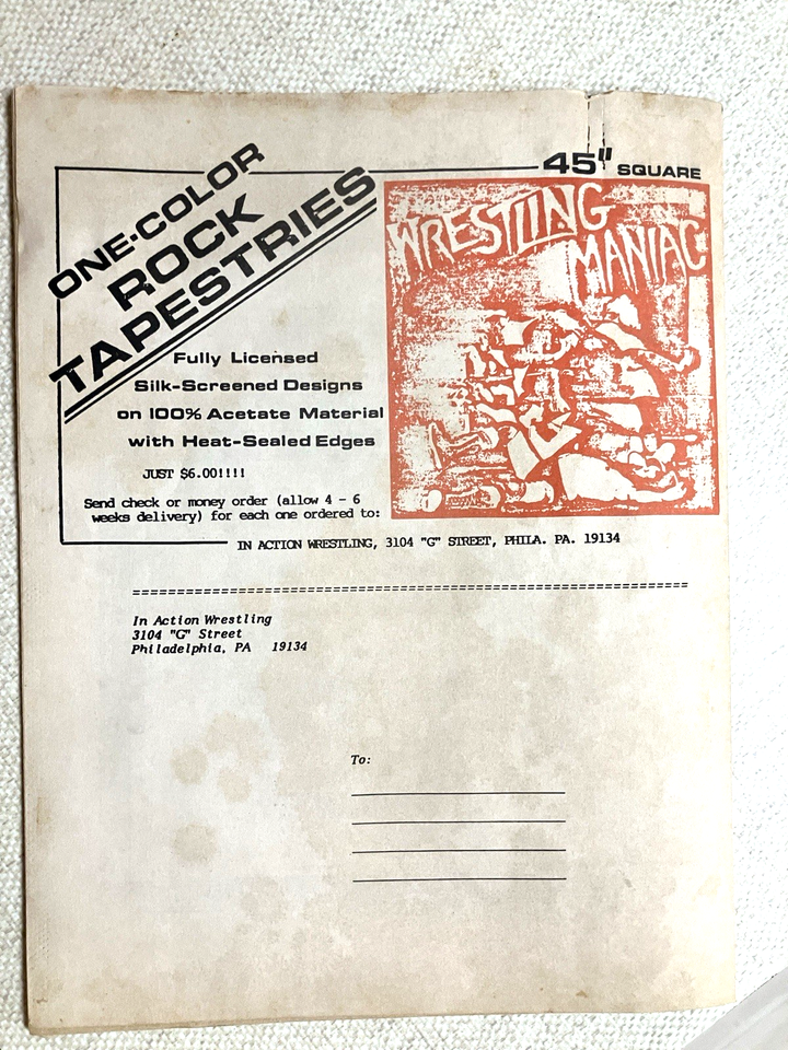 In Action Wrestling Magazine Vintage Volume 1 Number 1 January ...