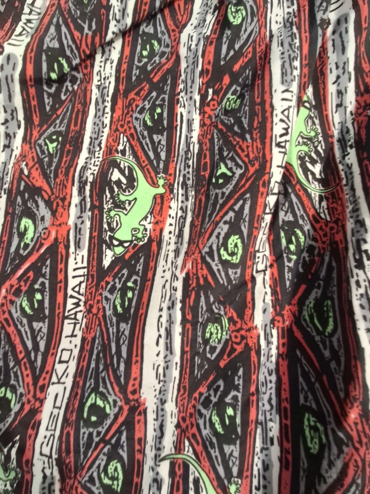 Gecko Baggy Hawaii Tribal Camo Pattern Beach Gym Pants Men's xxLarge ...