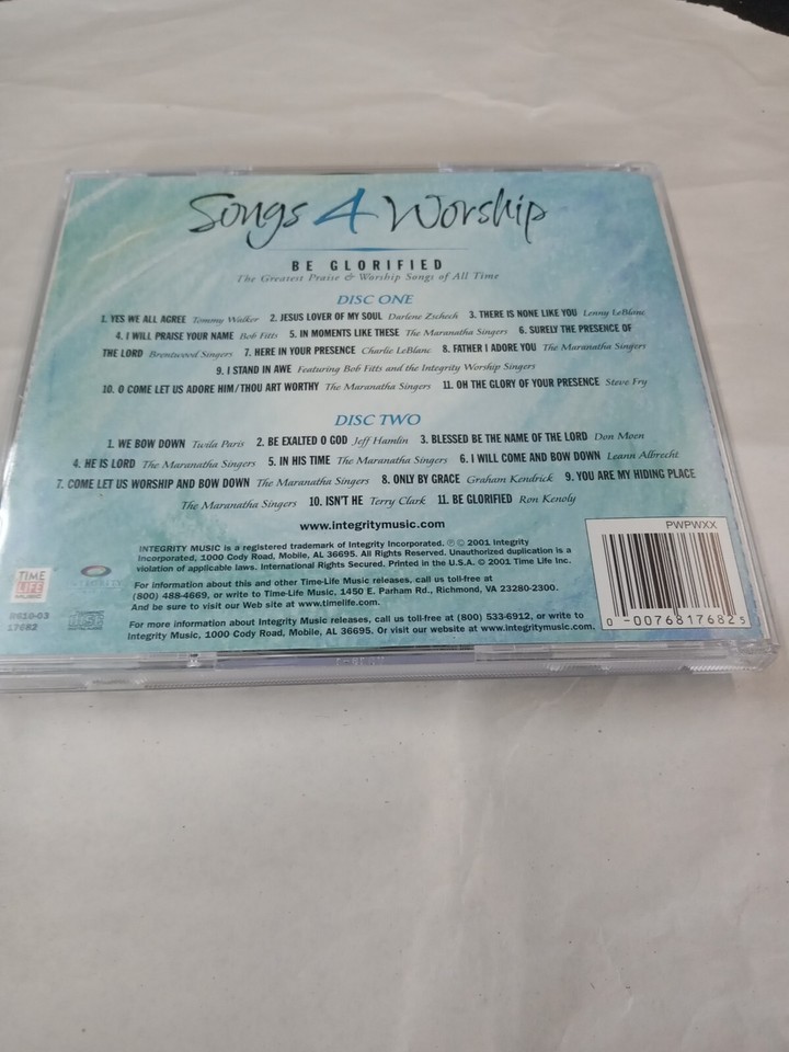 Songs 4 Worship: Be Glorified { Various Artists } - Audio CD - VERY ...