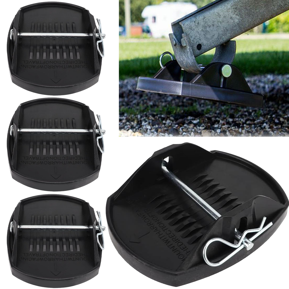 Set of 4 Caravan Feet Jack Heavy Duty Caravan Steady Pads Corner ...