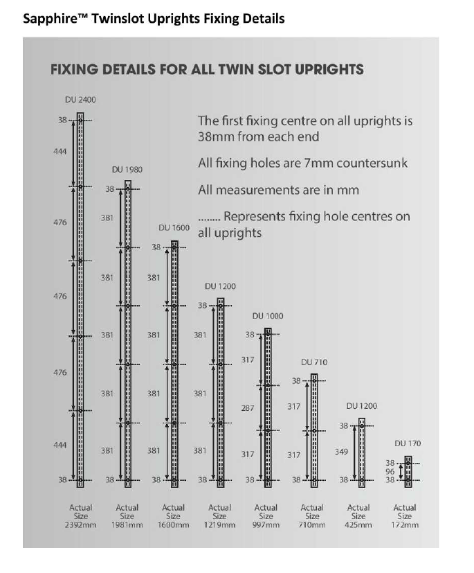 Twin Slot Shelving Silver Uprights or Brackets Adjustable Strong Rack ...
