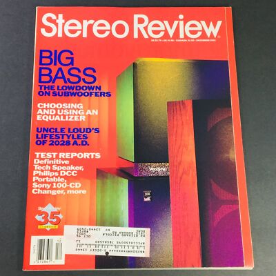 Stereo Review Magazine December 1993 - Definitive Tech Speaker ...