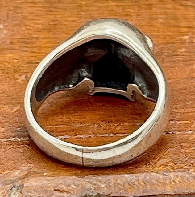 Rockstar Richard Erker Skull Biker Ring 1980s 6G Sterling Silver | eBay