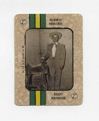 #TN27011 EDDY AKRIDGE Rodeo Heroes Cowboy Card | eBay