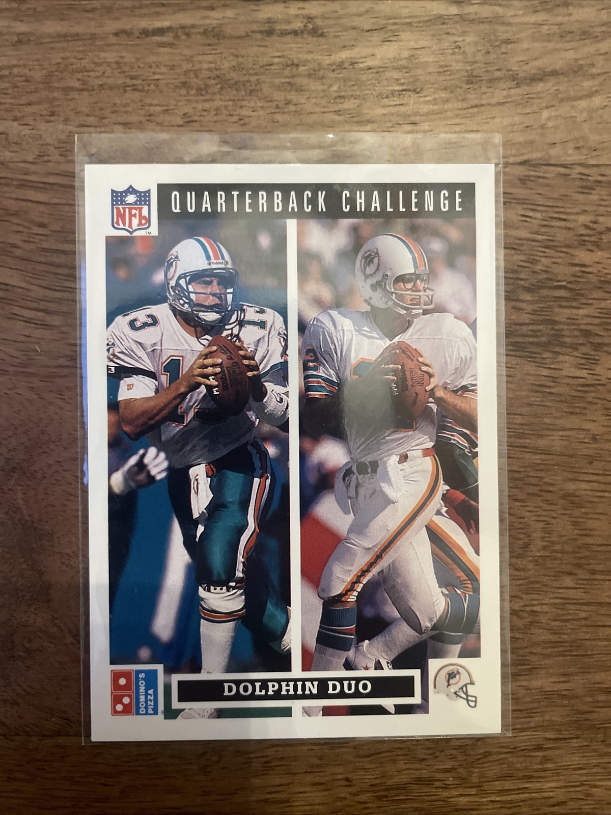 DAN MARINO & BOB GRIESE , DOLPHINS , DOMINOS PIZZA NFL , DOLPHIN DUO ...