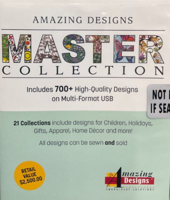 AMAZING DESIGNS MASTER COLLECTION - EMBROIDERY DESIGNS - USB | eBay
