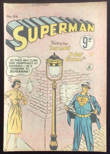 SUPERMAN # 94 AUSTRALIAN GOLDEN AGE COMIC 1950’s MID Grade | eBay