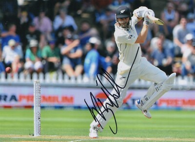 5x7 Original Autographed Photo of New Zealand Cricketer Kane Williamson ...