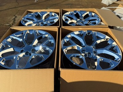 4 Chrome 22" Snowflake STYLE Wheels Rims 2000-2026 GMC Sierra Yukon ...
