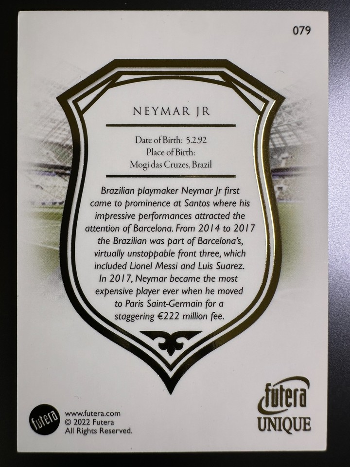 2022 Futera Unique Soccer Base - Neymar Jr. | eBay
