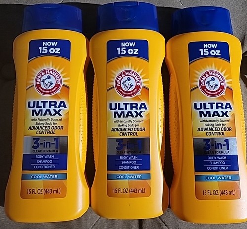 ARM & HAMMER 2 Pack ULTRA MAX Fresh Scent 3-in-1 Body Wash, Shampoo ...