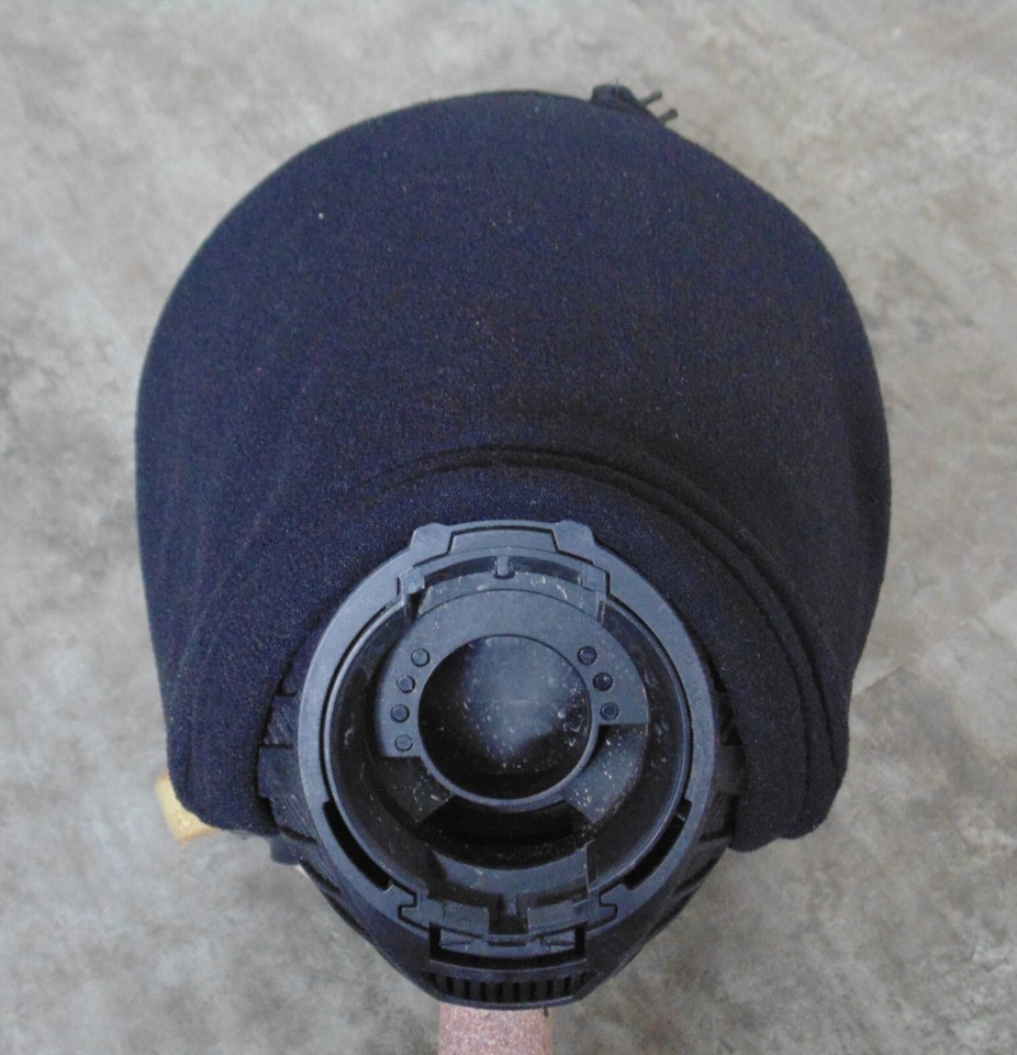 SCBA Blackout Cover, MSA G1, BO9-100, Black polyester fleece w/bungi ...