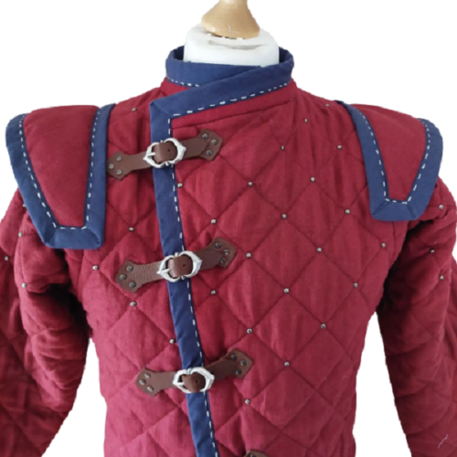 Aketon Jacket Larp Thick Padded Medieval Gambeson Protective Coat Armor ...