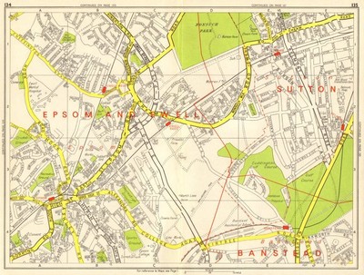 England - Epsom Map - Vatican