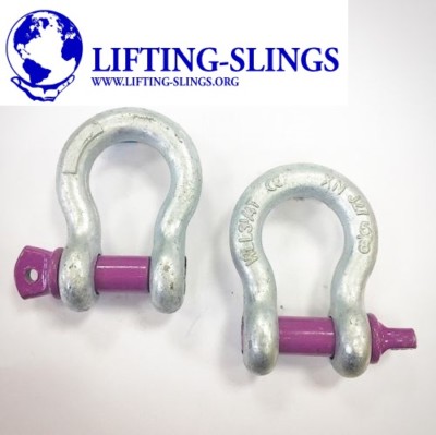 2x (Pair) SWL 3.25tons Economy Galvanised Tested Alloy Lifting Bow ...