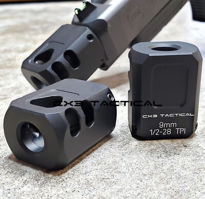 9mm Compensator 1/2-28 TPI Muzzle Brake Comp For G17 G19 G26 G34 G43 ...