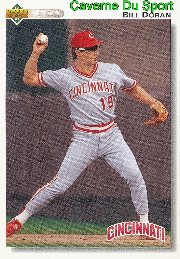 280 BILL DORAN CINCINNATI REDS BASEBALL CARD UPPER DECK 1992 | eBay
