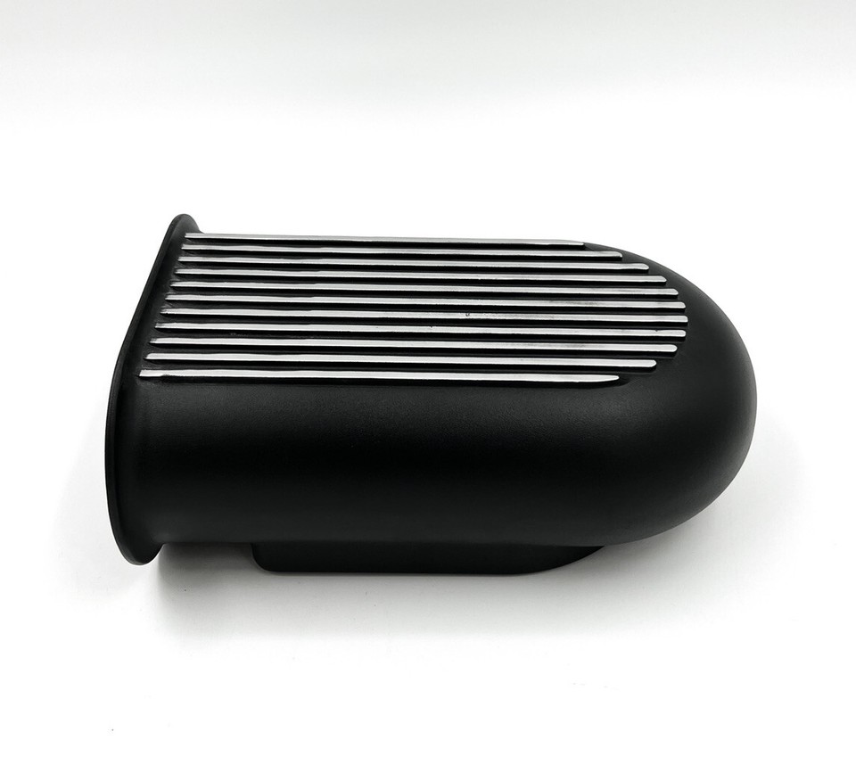 14" Black Aluminum Hilborn Finned Hood Scoop Air Cleaner 4 Barrel Carb ...
