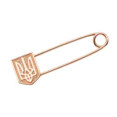 Pin Brooch Ukrainian Trident Tryzub Ukraine Women Jewelry 14k gold (585 ...