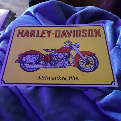 Harley Davidson Metal Sign Milwaukee, Wis. 10"x14" Vintage | eBay