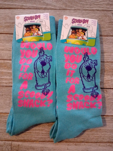 Scooby Doo Scooby Snack Socks Cartoon Adult Crew 2 Pair Sock Size 10-13 ...