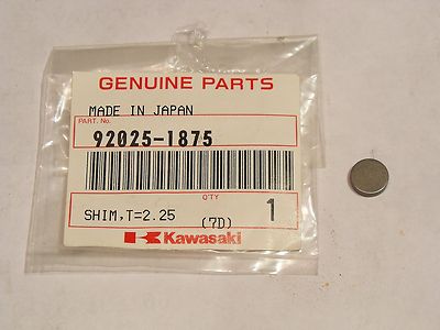NOS KAWASAKI 92025-1875 VALVE SHIM 2.25MM NINJA VULCAN ZX1000 ZX1100 ...