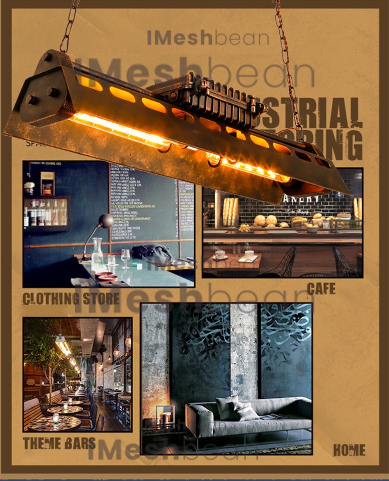 Industrial Steampunk Chandelier Pool Table Ceiling Light Fixture ...