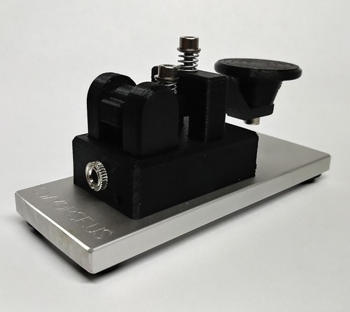 Black Morse Code Straight Key With Aluminum Base MADE IN USA | eBay