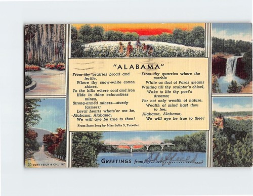 Postcard "Alabama" Poem & Views Alabama USA | eBay