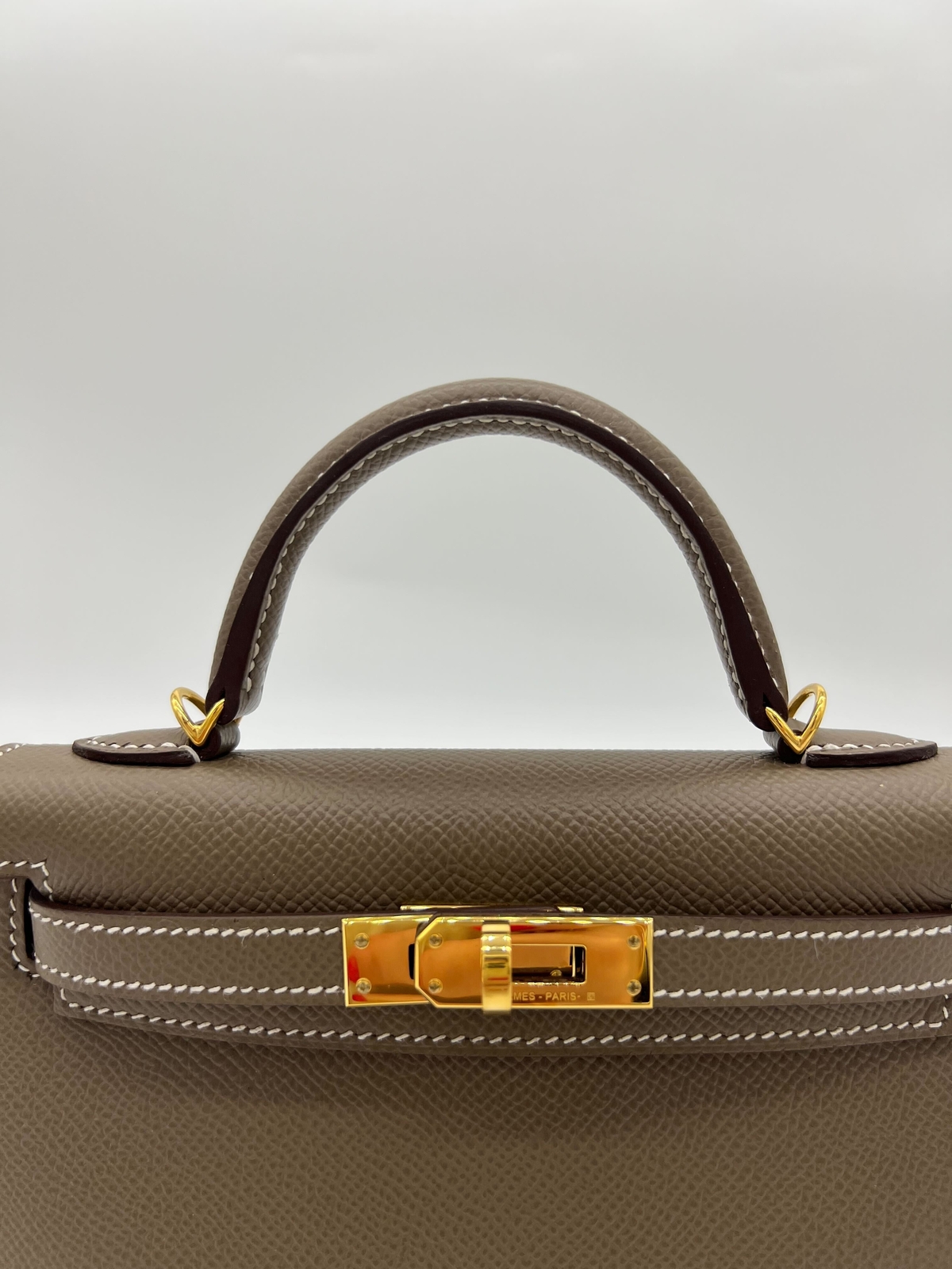 Hermes Kelly Mini Epsom Etoupe Gold Hardware Leather … - Gem