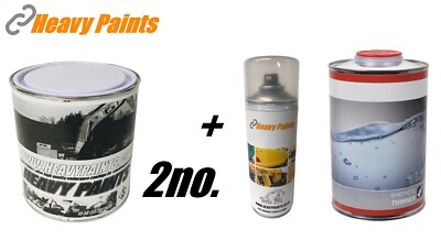 Takeuchi Light Grey Paint Enamel Paint 2.4 Litres & 1 Litre Synthetic ...