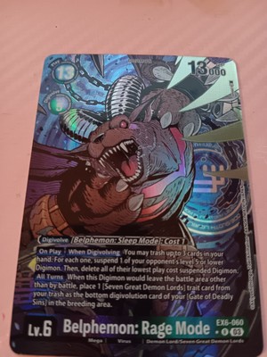 Belphemon: Rage Mode Alternate Art - EX6-060 - NM - Digimon TCG | eBay