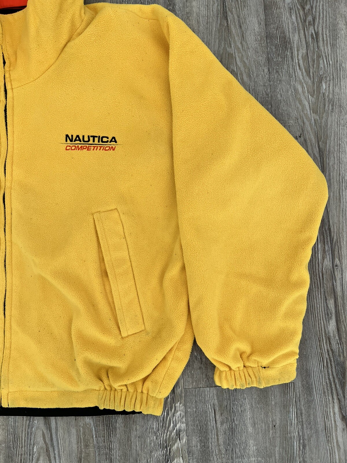 Nautica Competition 2K Yellow & Navy Jacket/Coat Fleece Lined ...