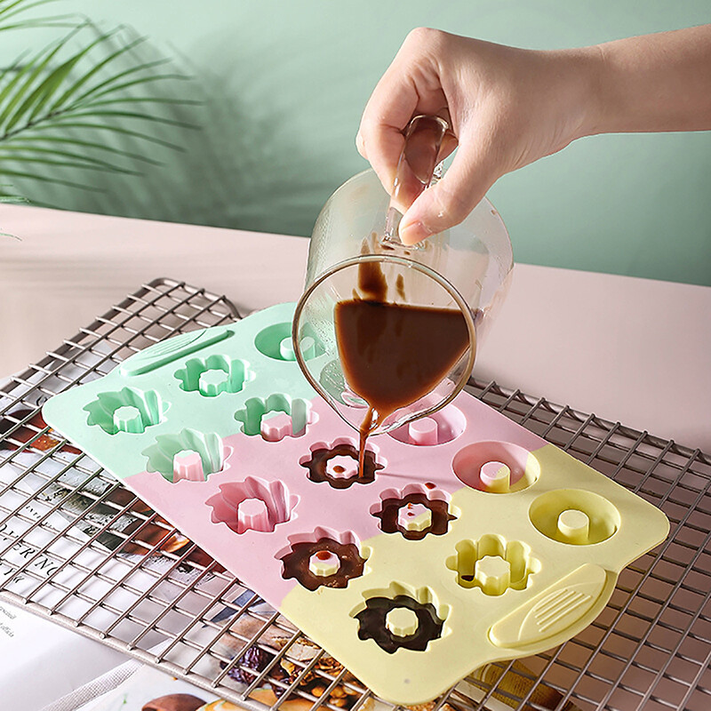 Cake Silicone Mold Flower Chocolate Cake Mold Holiday Decoration Baking ...