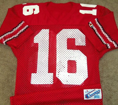 VINTAGE 80's JIM KARSATOS OHIO STATE BUCKEYES CHAMPION OSU MESH FISHNET ...