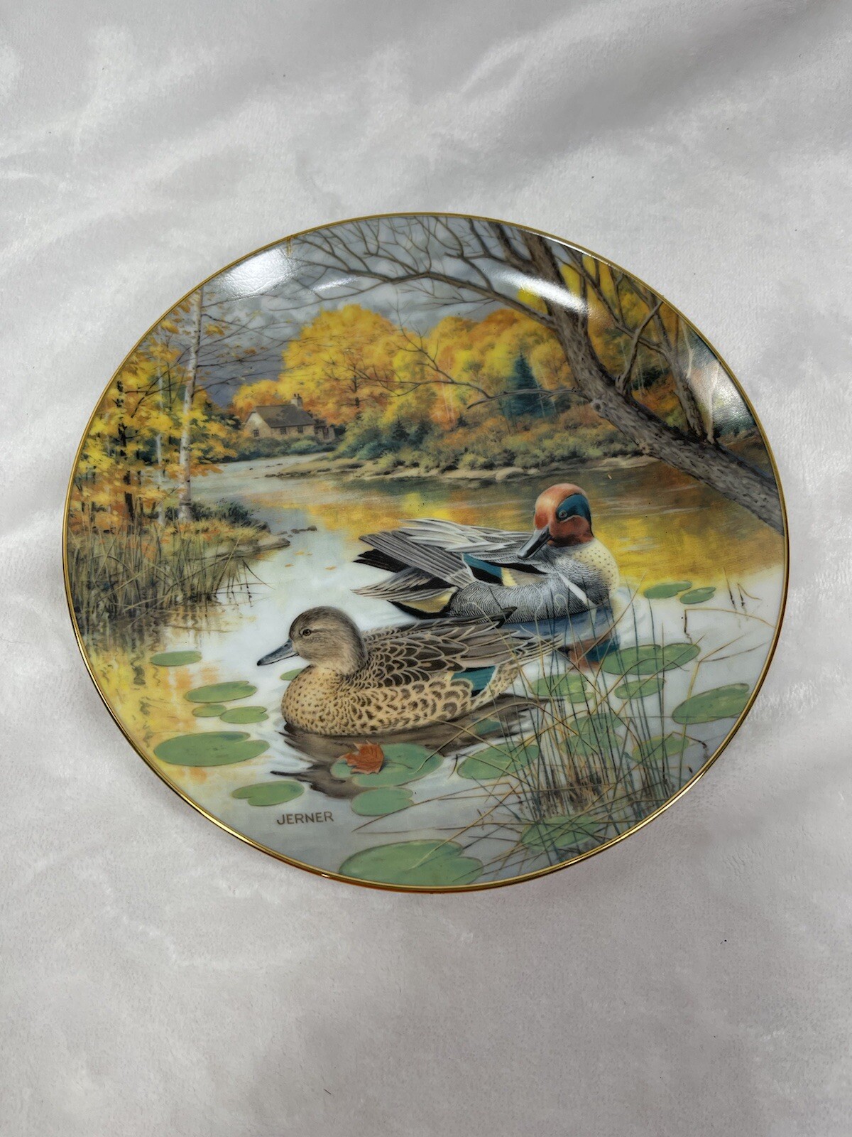 1987 Knowles Collectors Plate Waterfowl The Green Winged Teal Duck Bart ...
