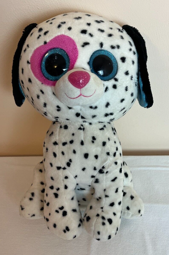 Large Beanie Boo Dalmation Heart on Eye Plush Stuffed Animal Toy Chloe ...