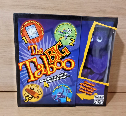 New The Big Taboo Game with Bendy Bob Plush Toy Parker Hasbro Sealed ...