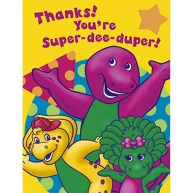 BARNEY 8 PACK THANK YOU NOTES | eBay