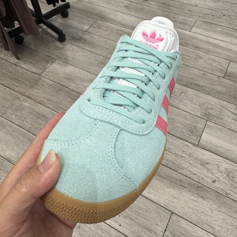 Adidas Originals Gazelle ‘Flash Aqua Lucid Pink’ JI1375 Women’s Sz 5W ...