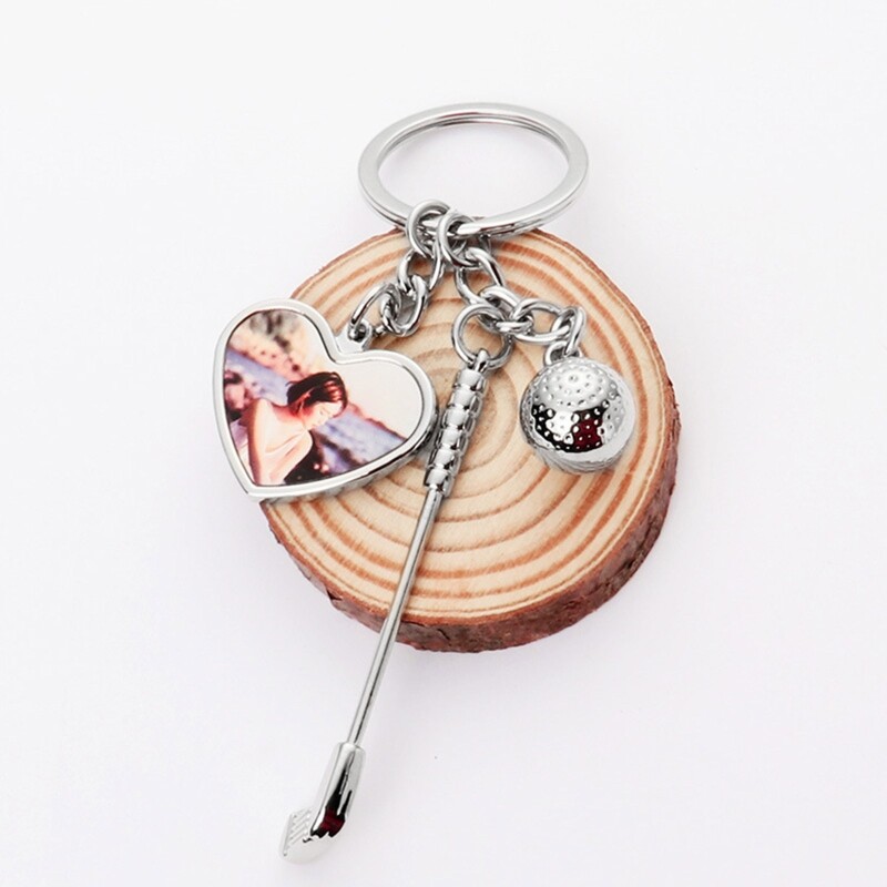 Mini Cute Golf Keychain Heat Transfer Keychain Golf Ball for Key ...