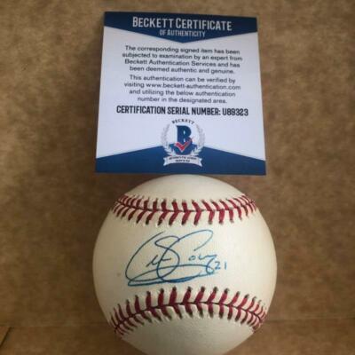 SEAN CASEY REDS/PIRATES/TIGERS SIGNED AUTO M.L. BASEBALL BECKETT U89323 ...