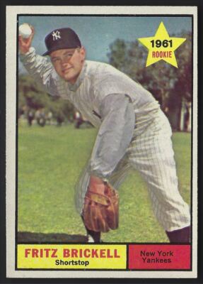 1961 Topps Fritz Brickell -Set Break- New York Yankees #333 | eBay