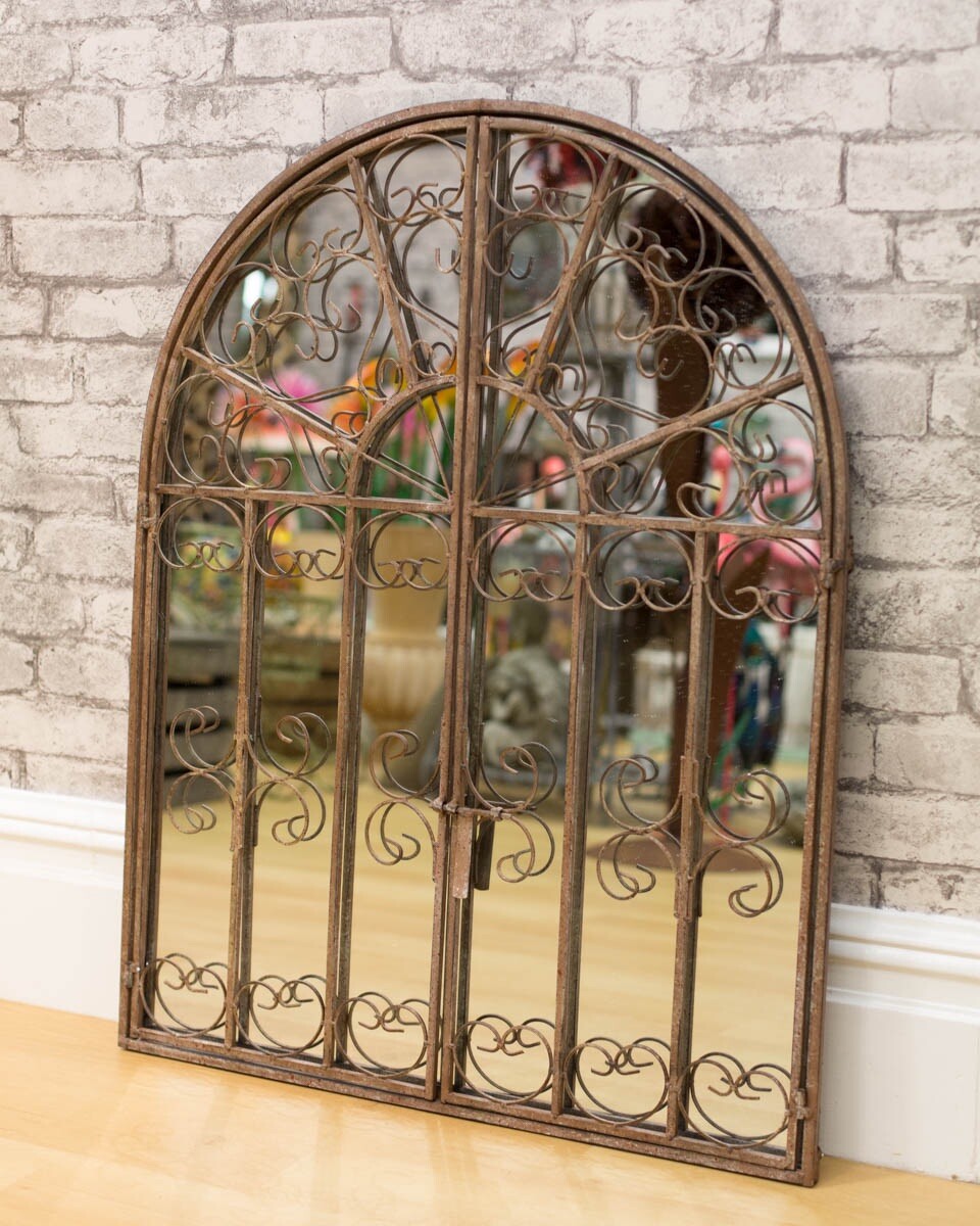 Wrought Iron Garden Gate Mirrors | Fasci Garden